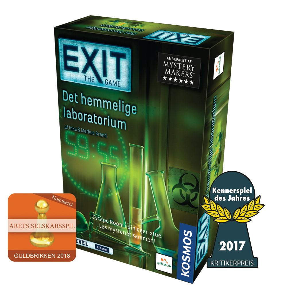 EXIT 2: Det Hemmelige Laboratorium - Escape Room spil - Fra 12 år